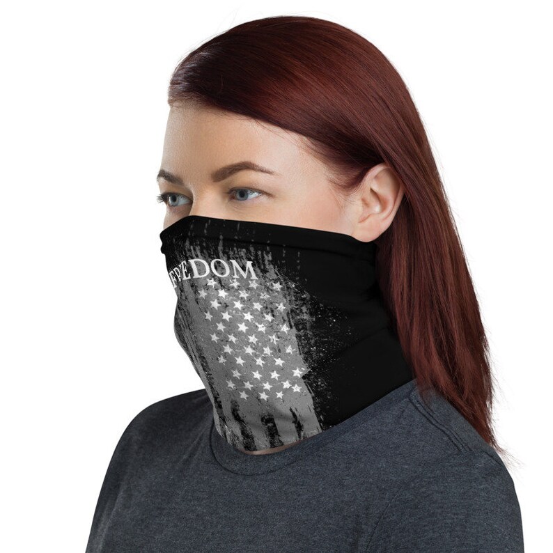 Freedom American Flag Washable Face Mask Neck Gaiter | Etsy