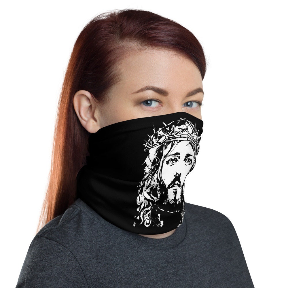 Jesus Face Washable Face Mask Neck Gaiter - Etsy
