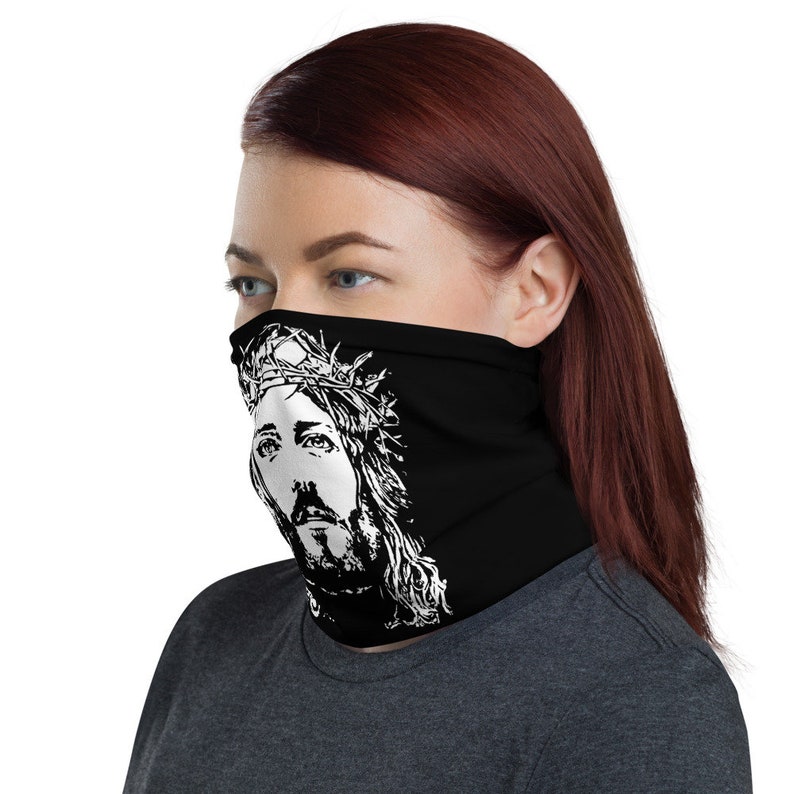 Jesus Face Washable Face Mask Neck Gaiter | Etsy