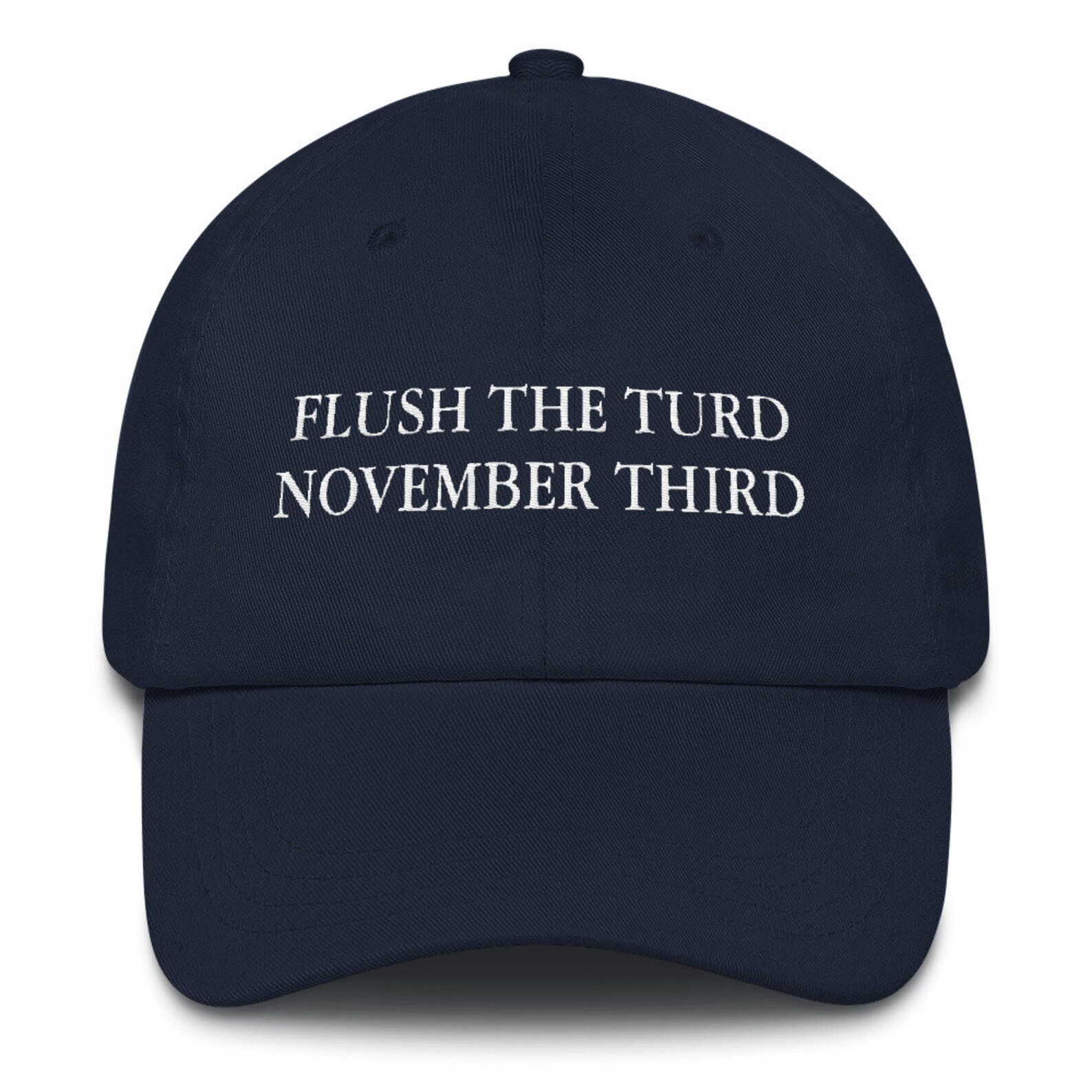 FLUSH THE TURD November Third Embroidered Dad Hat Funny Hat - Etsy