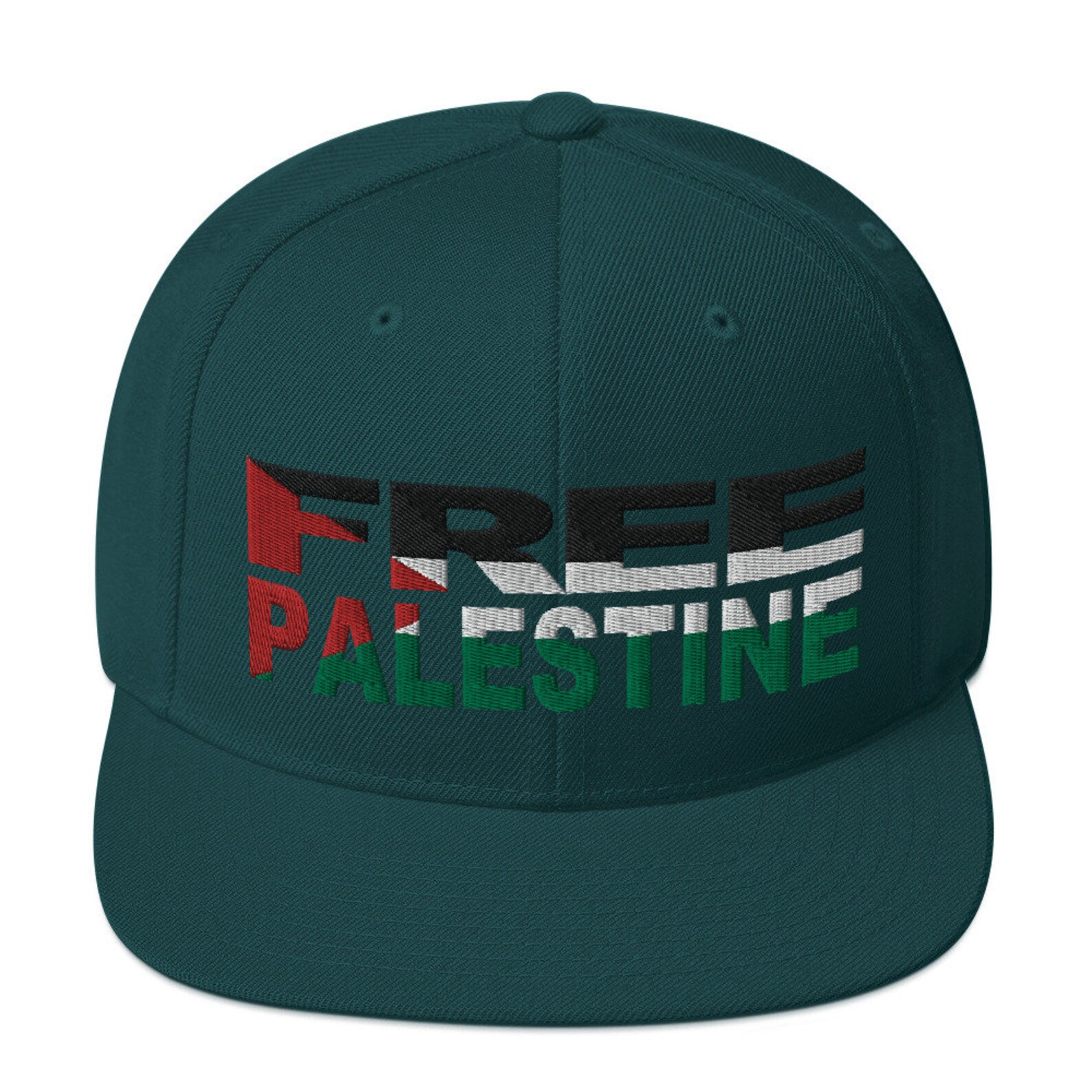Free Palestine Embroidered Snapback Hat | Palestinian Flag # ...
