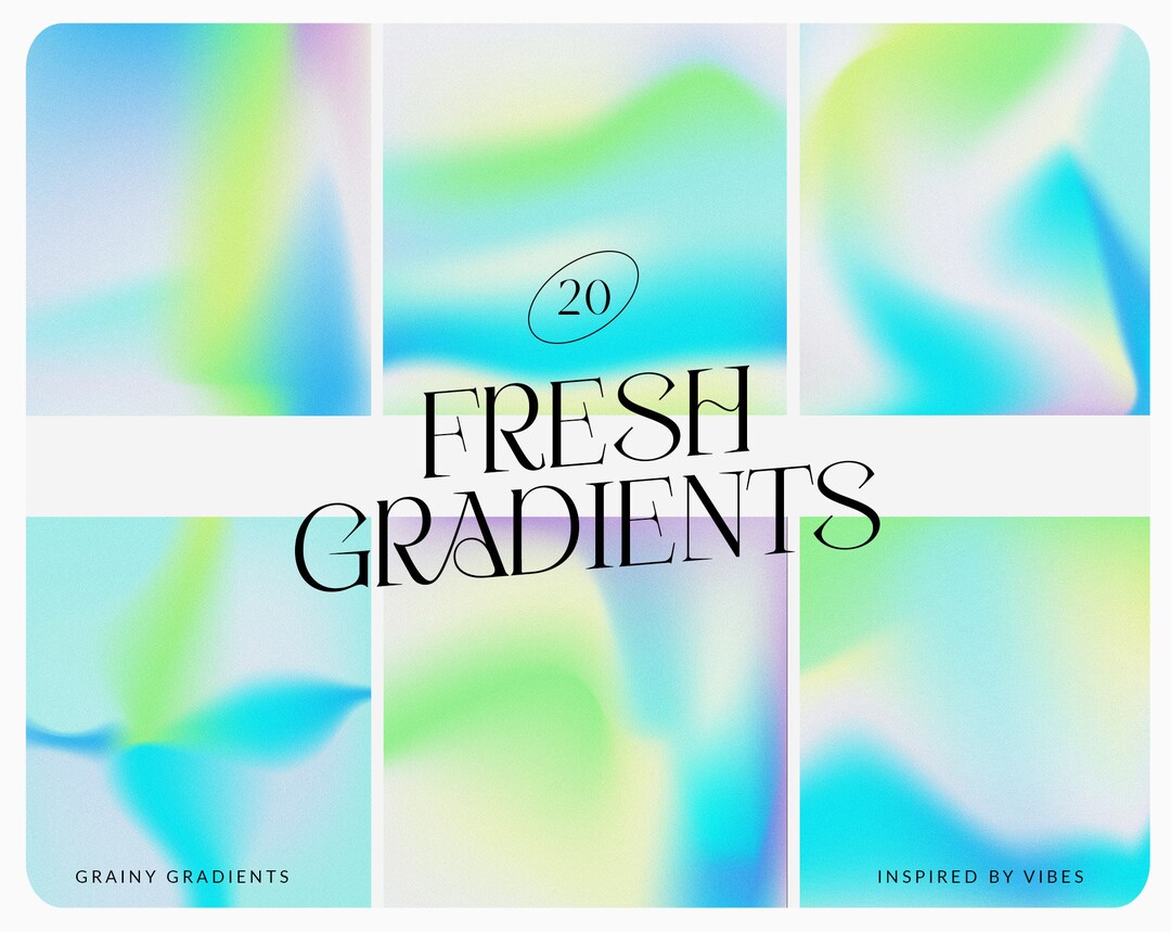 Fresh Grainy Gradients Digital Backgrounds, Background Pack, Gradients Clipart, Neon Grainy ...
