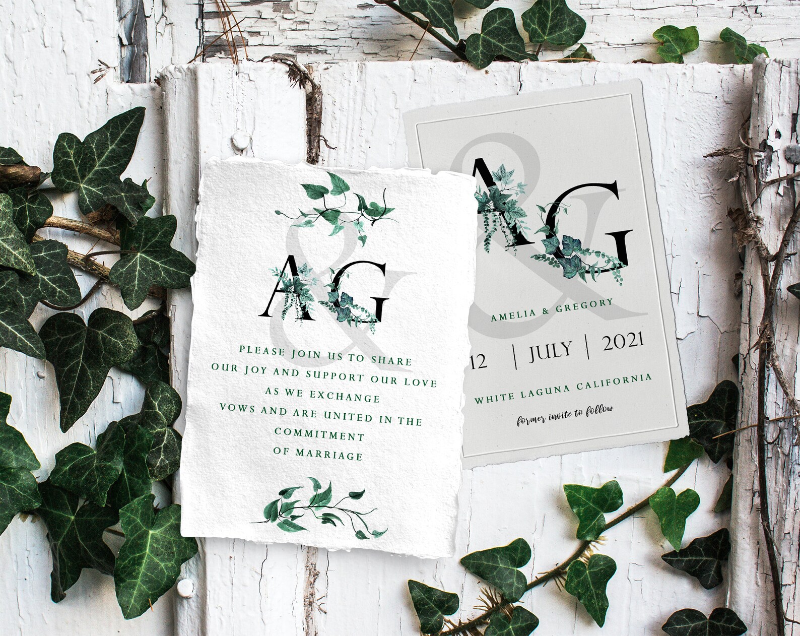 Ivy Greenery Letters and Numbers - Watercolor Clipart, Ivy Leaves ...