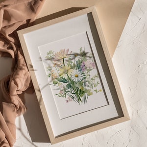 Watercolor Floral Clipart - Delicate Meadow Flowers - Watercolor ...