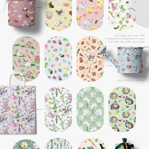 SPRING Digital Papers, Pastel Easter Scrapbook Papers, Watercolor ...