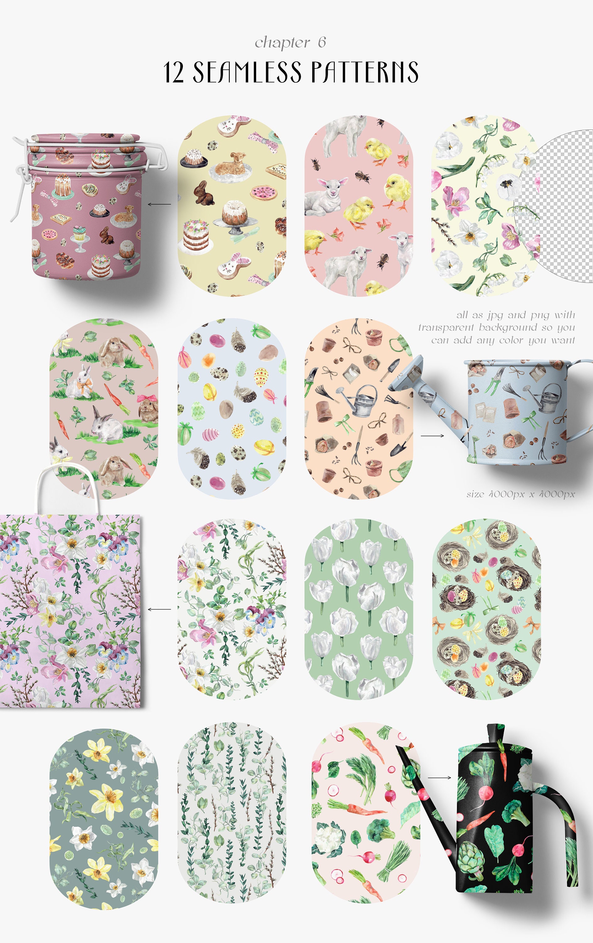 SPRING Digital Papers pastel Easter Scrapbook Papers | Etsy