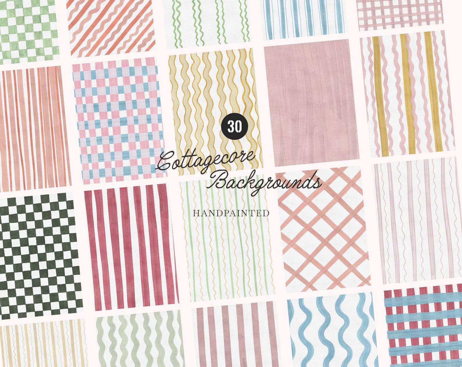 Hand-drawn Cottagecore Backgrounds Clipart, Cottage Core Whimsical ...