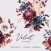 Watercolor Fall Flowers - Dark Autumn Flowers Clipart PNG - Watercolor ...