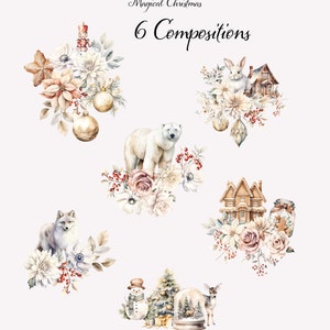 Magic of Christmas Clipart - Christmas Watercolor Clipart - Christmas ...