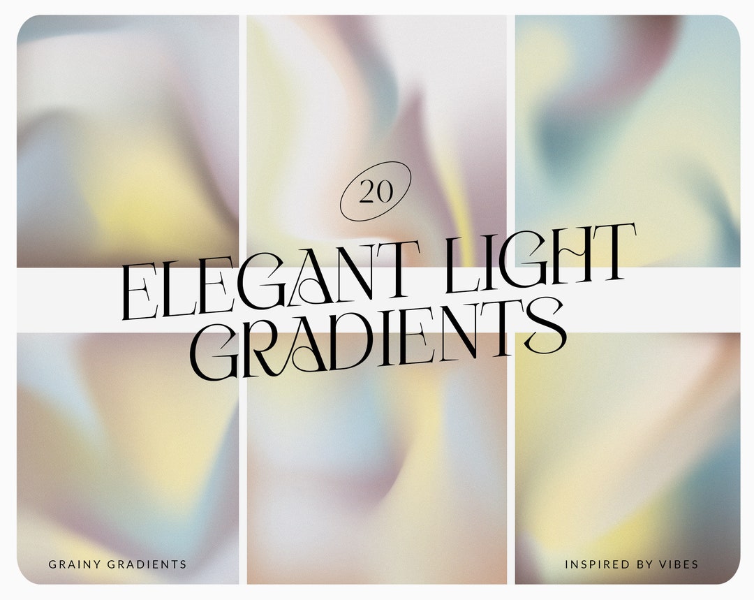 Elegant Light Grainy Gradients Digital Backgrounds, Background Pack, Bright Grainy Gradients ...