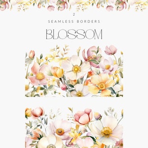 Watercolor Flowers Clipart - Spring Floral Clipart Png - Neutral ...