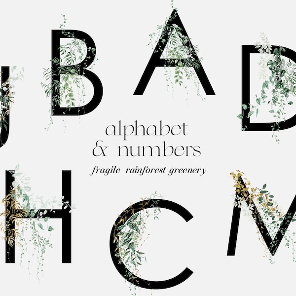 Jungle Letters - Etsy