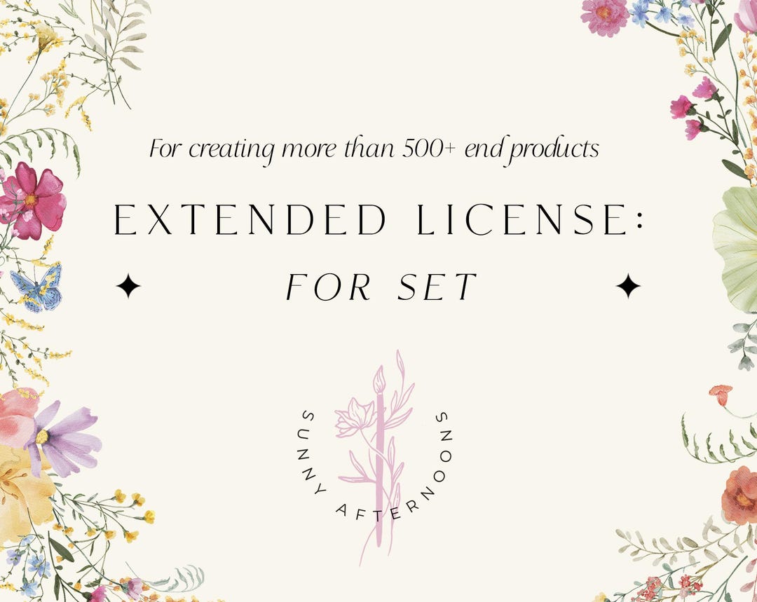 Extended License for Graphic Set From Sunnyafternoonsjpg, Commercial ...