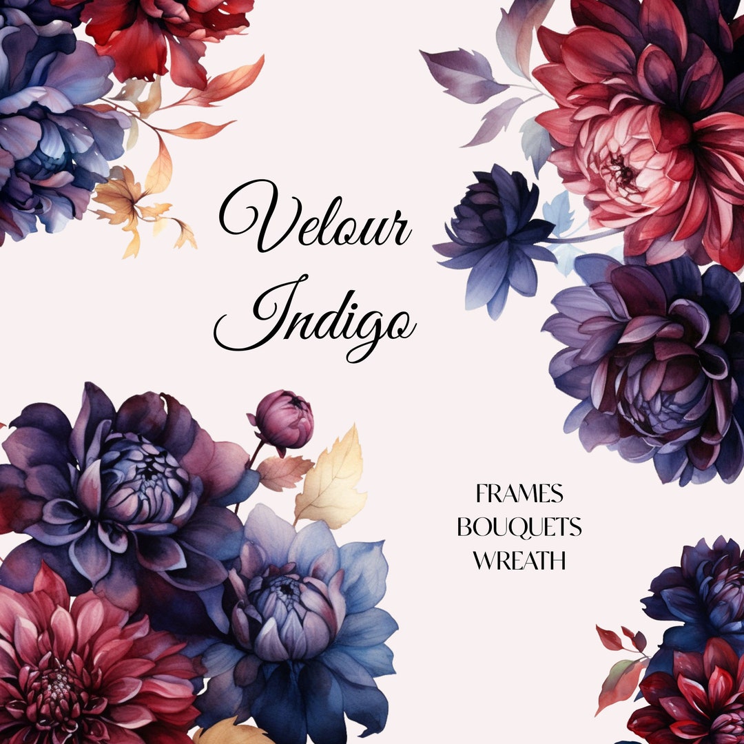 Watercolor Fall Flowers - Dark Autumn Flowers Clipart PNG - Watercolor ...
