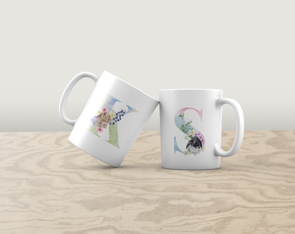 Cute Spring Watercolor Alphabet Pastel Flowers Pansies, Tulips, Easter ...