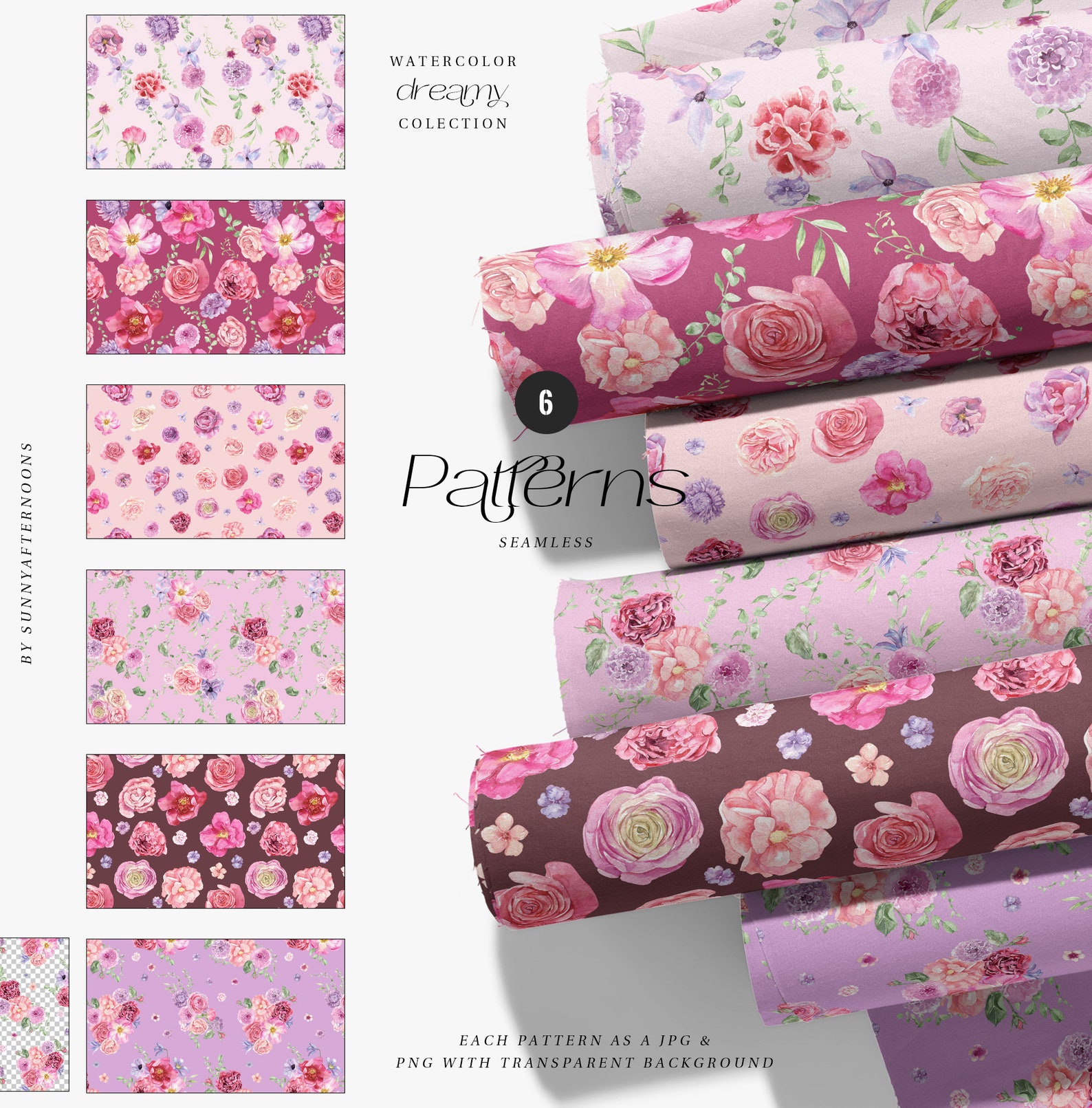 DREAMY Watercolor Floral Elements, Lilac Watercolor Flowers Wreaths ...