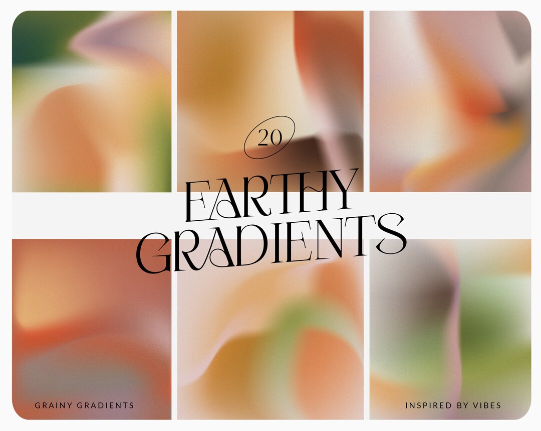 Earthy Grainy Gradients Digital Backgrounds, Background Pack, Gradients Clipart, Grainy ...