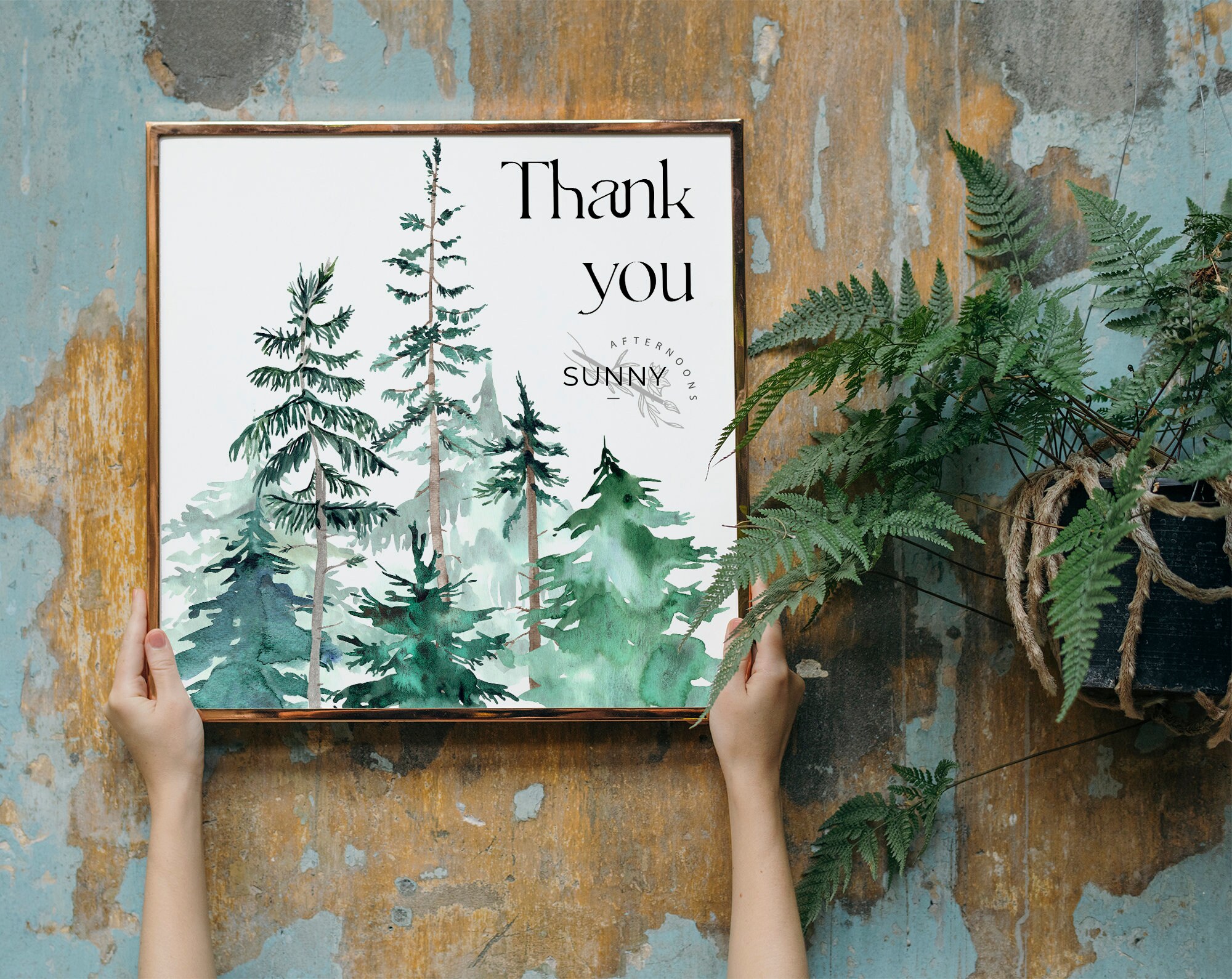 Watercolor Forest Digital Papers, Misty Woodland, Forest Animals ...