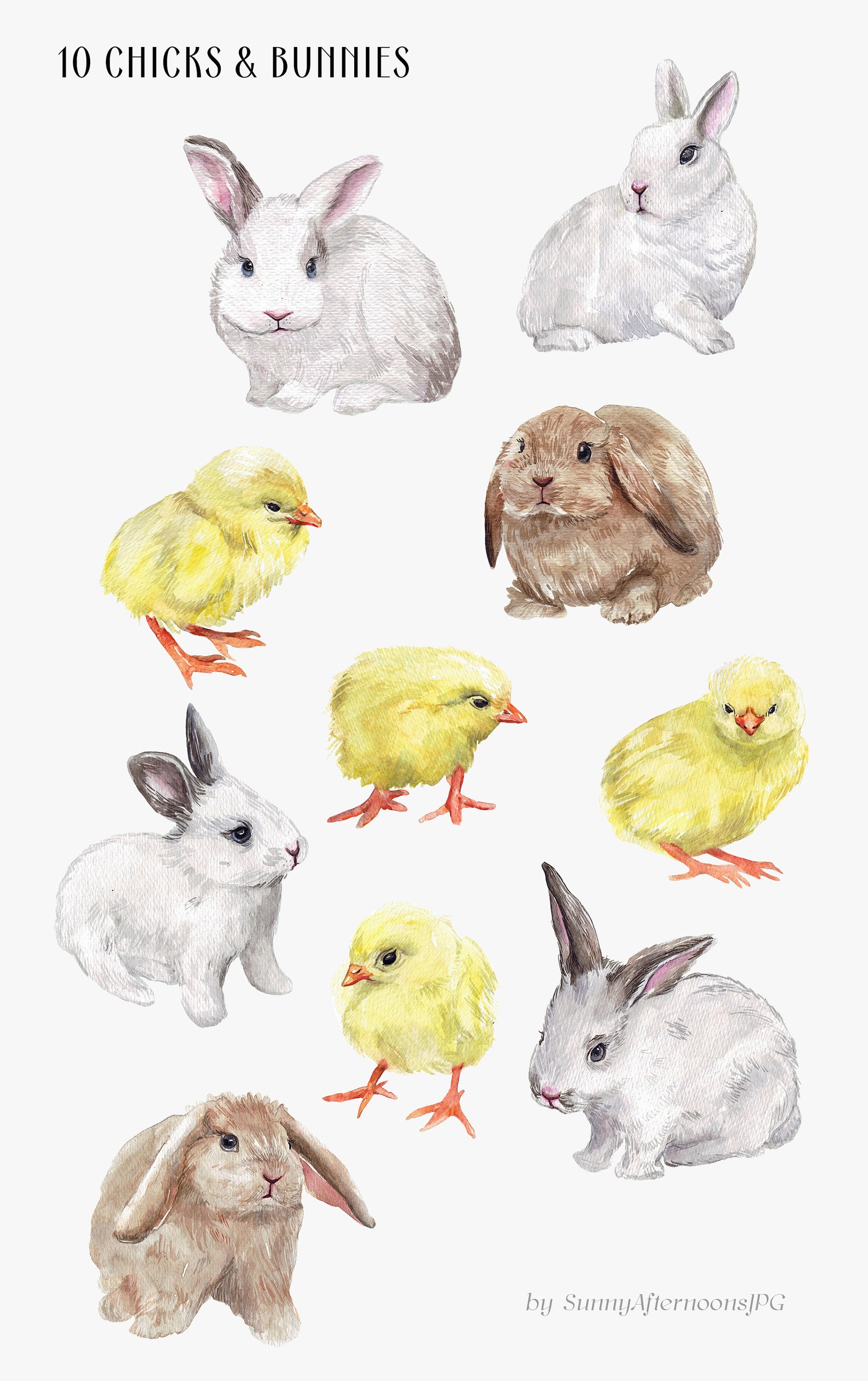 SPRING Essentials - Easter Bunnies Chicks, Rabbit Painting, Cute ...