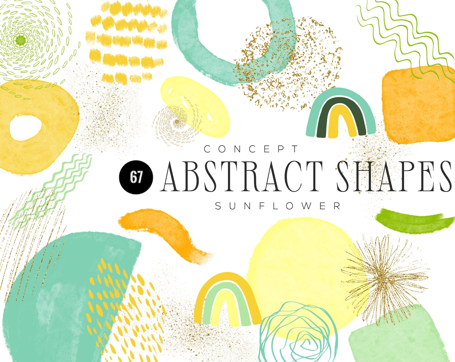 Abstract Shape Elements Clip Art Modern Brushstroke PNG Shapes - Etsy