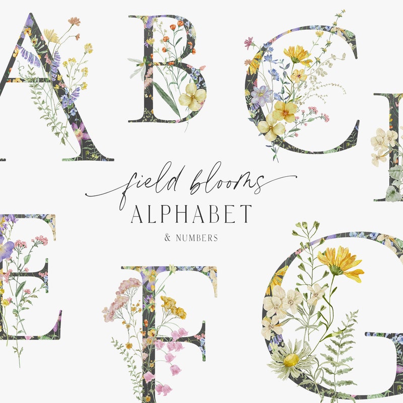 Flower Letters - Etsy