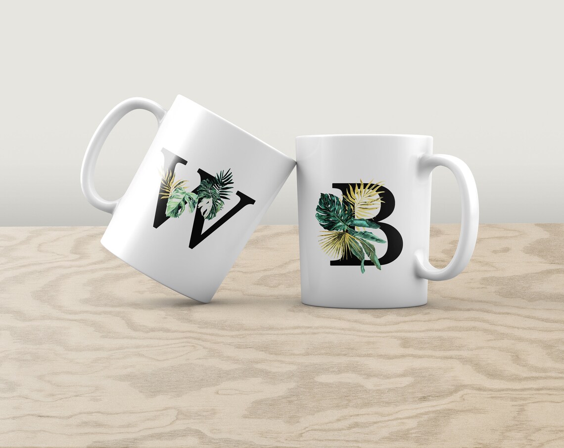 Tropical Lush Watercolor Letters & Numbers Clipart, Exotic Jungle ...