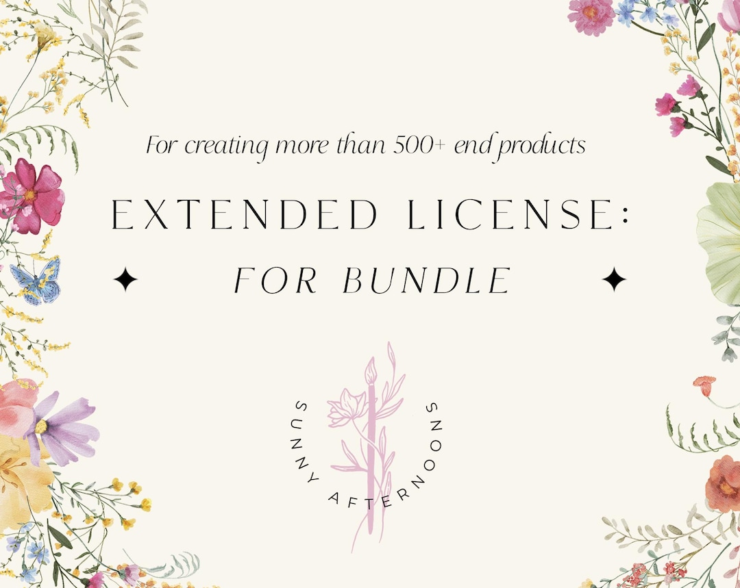 Extended License for BUNDLE From Sunnyafternoonsjpg, Commercial Use 500 ...