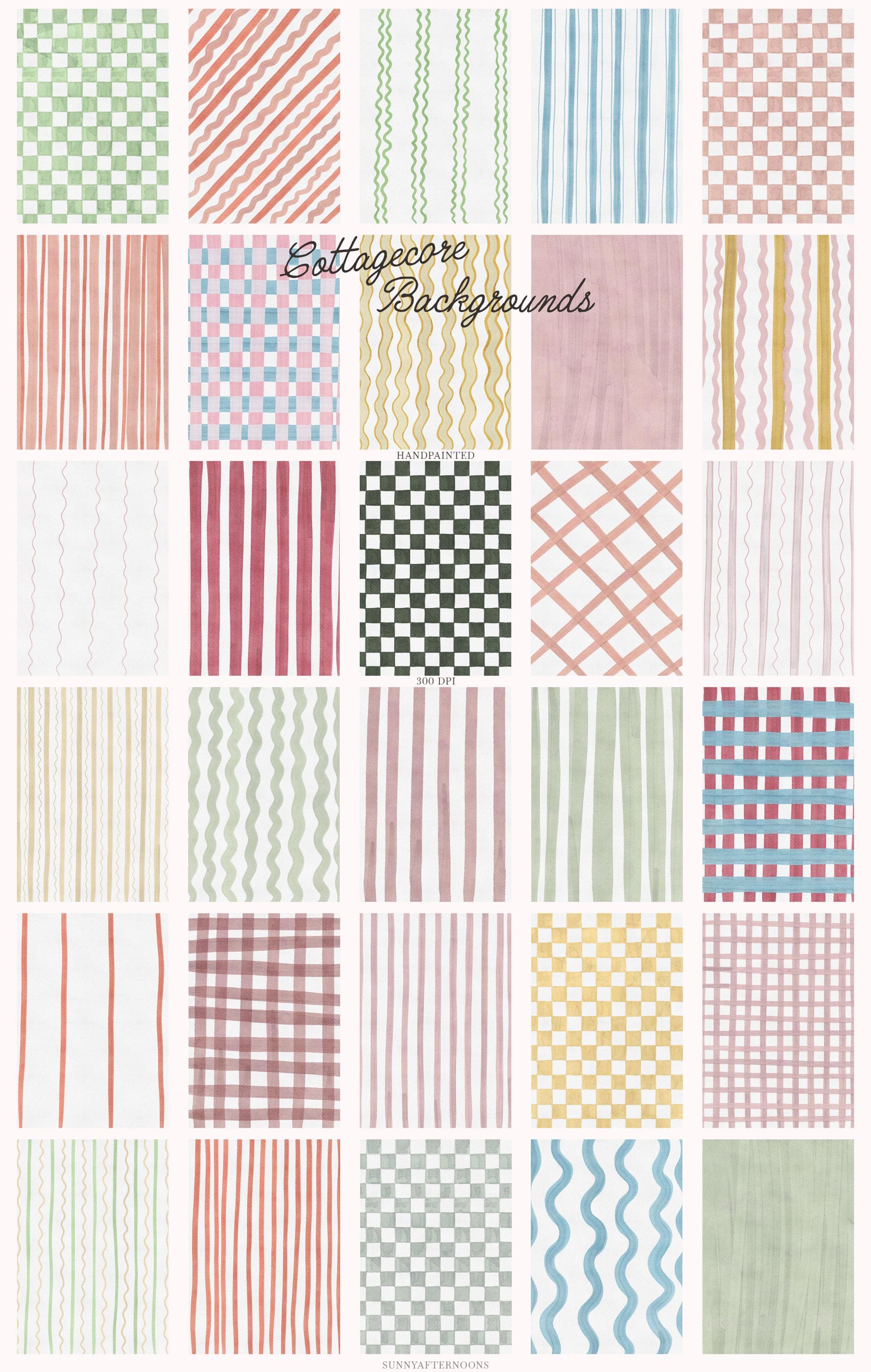 Hand-drawn Cottagecore Backgrounds Clipart, Cottage Core Whimsical ...