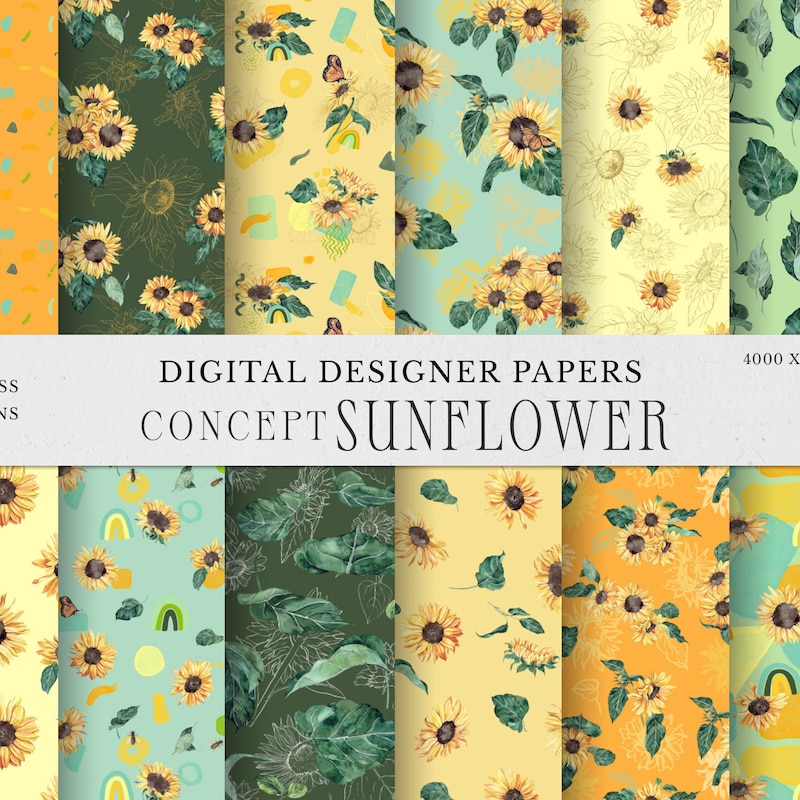 Sunflower Papers - Etsy