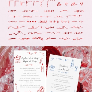 Whimsical Wedding Line Art SVG - Quirky Doodles Dolce Vita Wedding ...