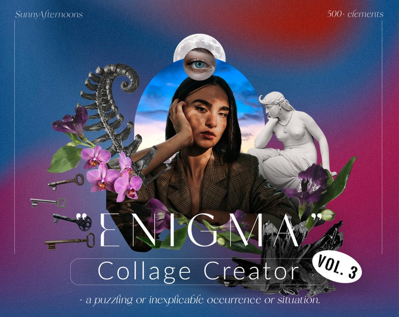 Enigma - Collage Creator,surreal Collages DIY Clipart,cut Out Design ...