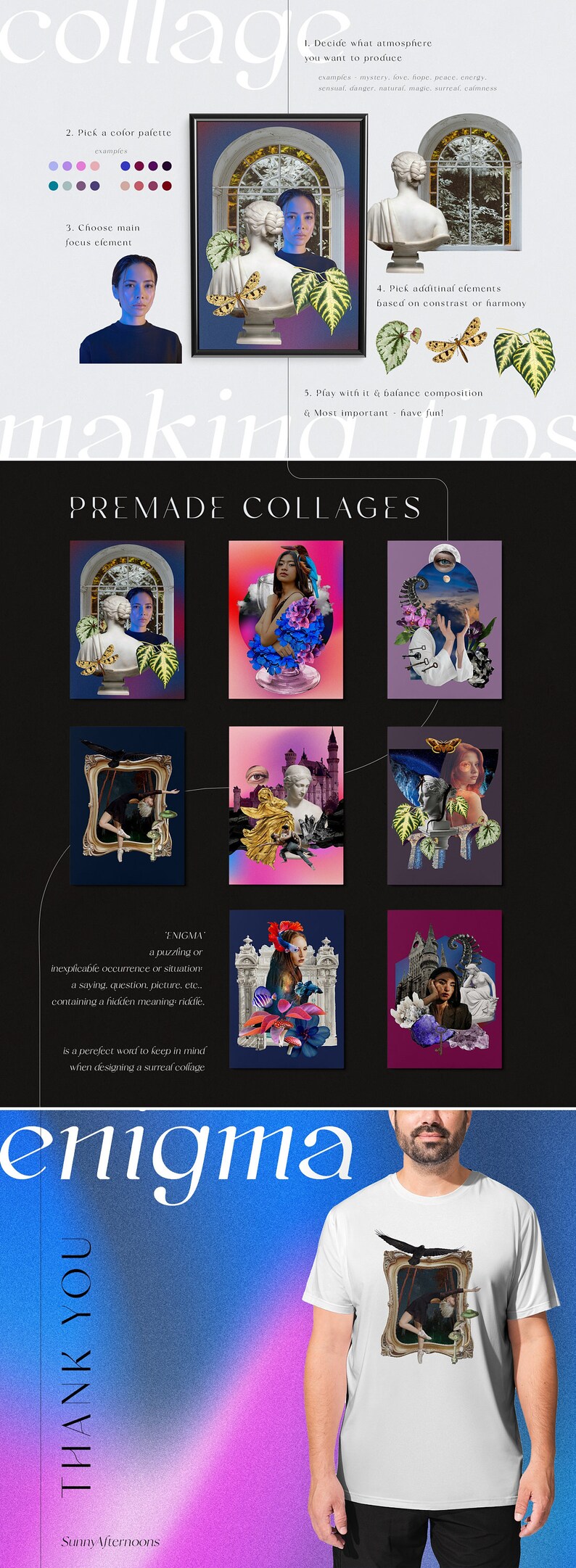 Enigma - Collage Creator,surreal Collages DIY Clipart,cut Out Design ...