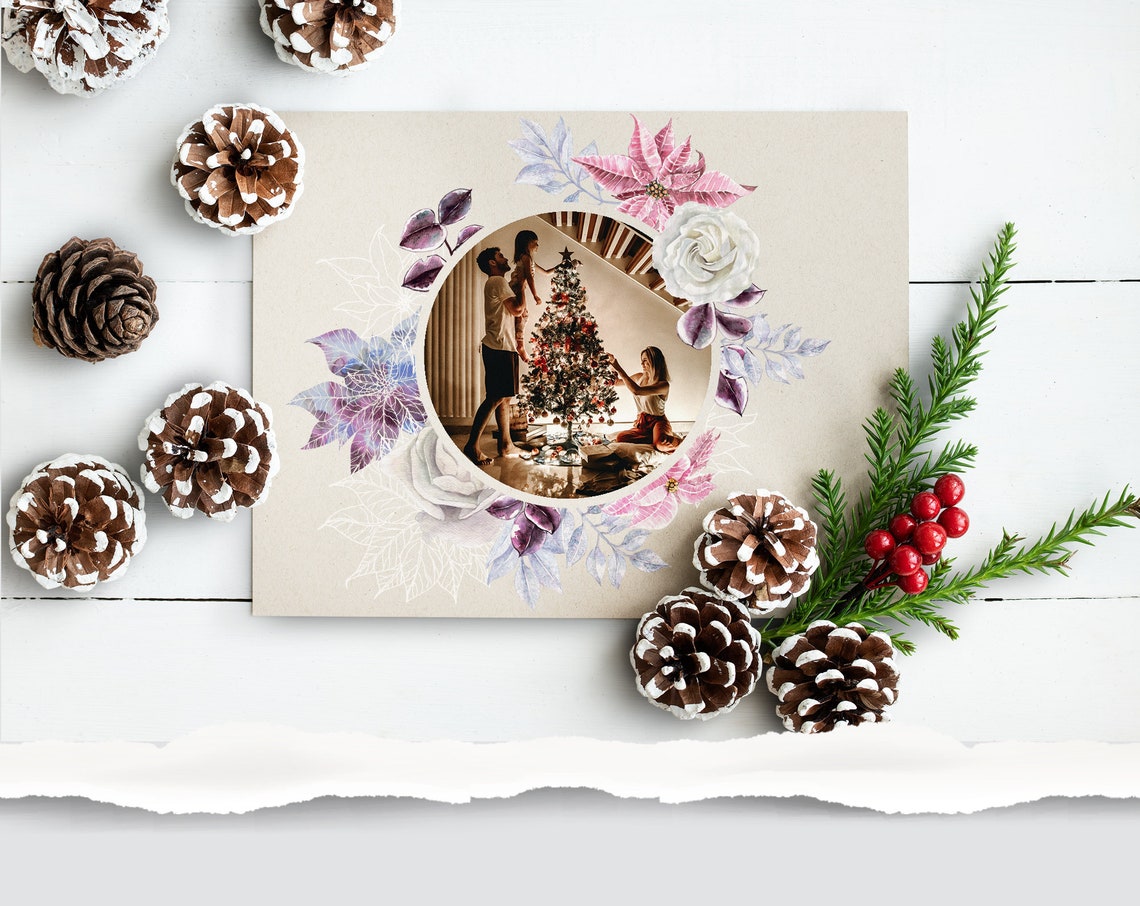 Charming Winter Frames Christmas Clipart Wintery Frame | Etsy