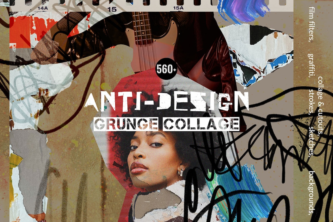 Anti-design Grunge Collage, Rebellious Collages DIY Clipart, Cut Out ...