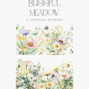 Watercolor Floral Clipart - Delicate Meadow Flowers - Watercolor ...