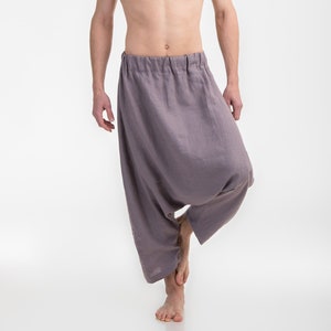 Linen Harem Pants Galife Trousers YOGA Wear UNISEX Drop Crotch Trousers ...