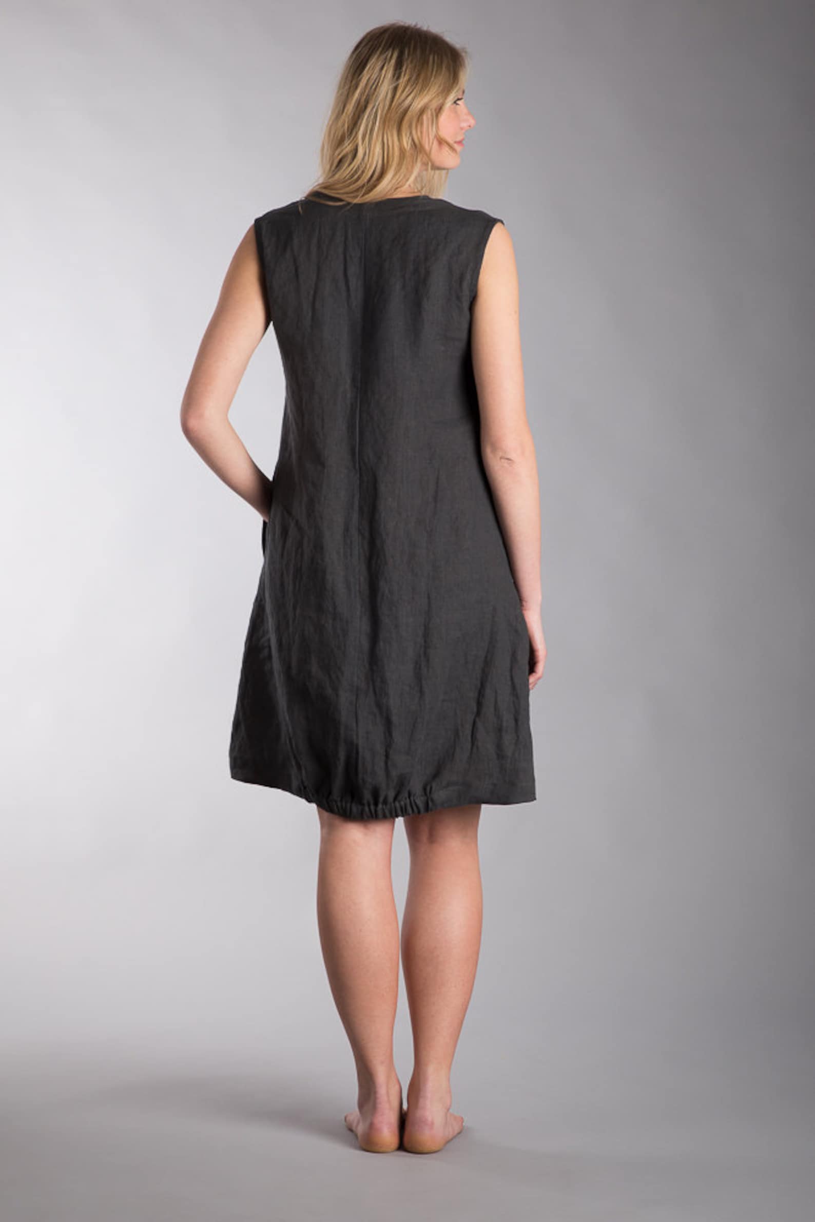 Linen Jumper Dress Loose Linen Dress Linen Tunic Linen | Etsy