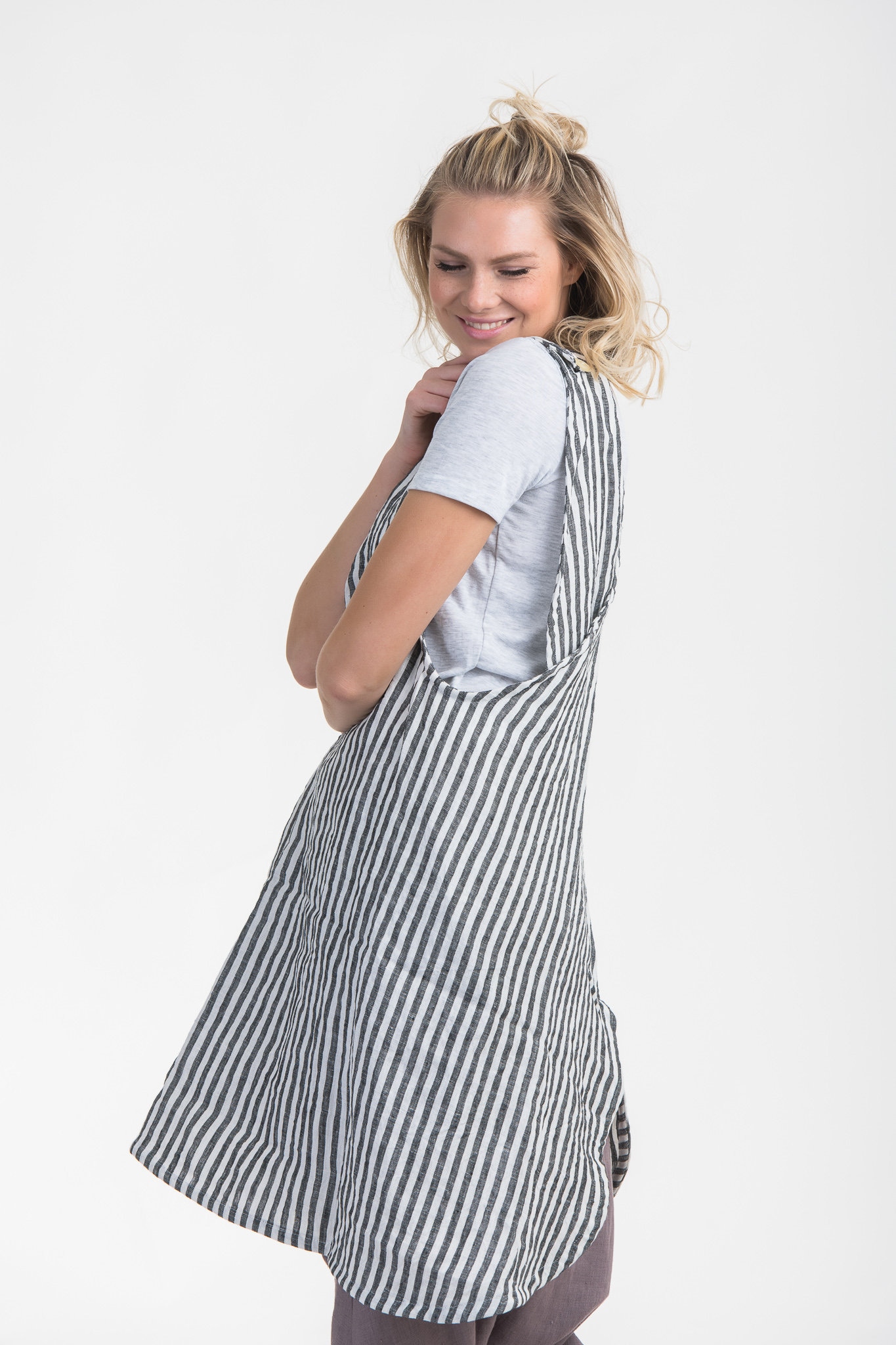 Japanese Apron Linen Aprons Linen Smock Washed Linen Summer - Etsy