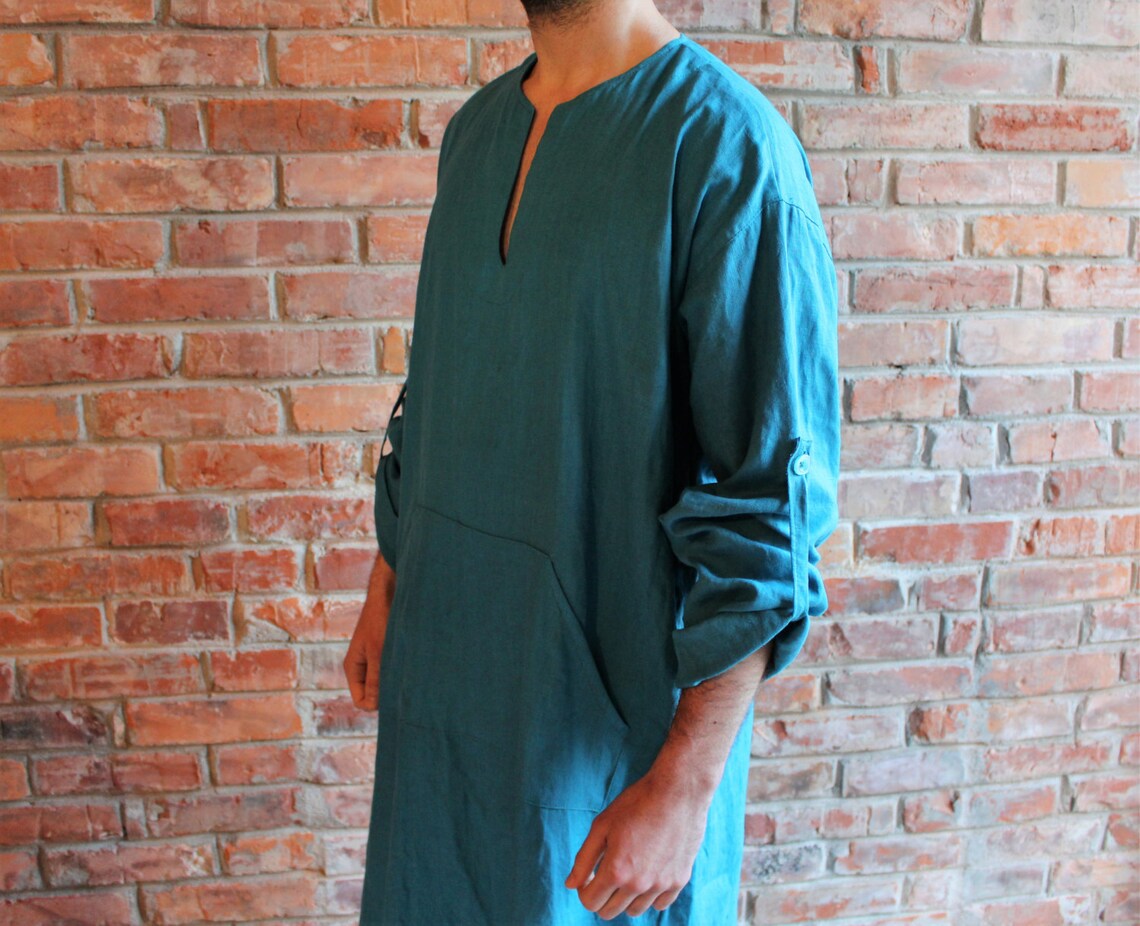 Mens Linen Tunic - Etsy