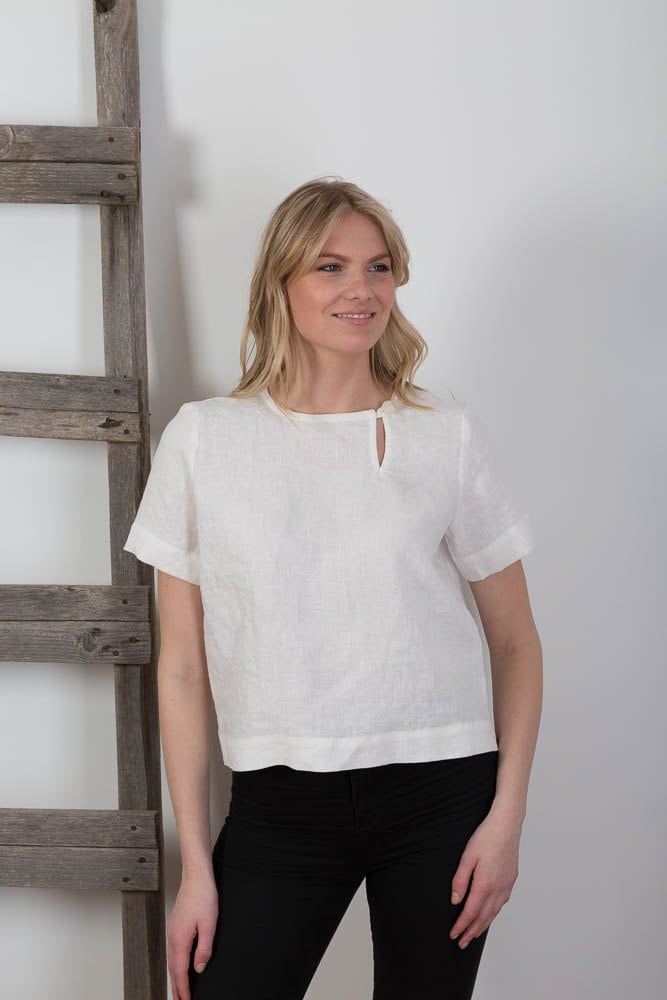 Linen Blouse White Linen Blouse Handmade Linen Top | Etsy