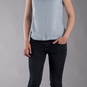 Linen Tank Top / Handmade Linen Tank Top / Washed Linen Top / Pastel ...