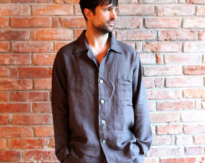 Mens Linen Pajama Linen Sleepwear, Mens Linen Night Suit , Linen ...