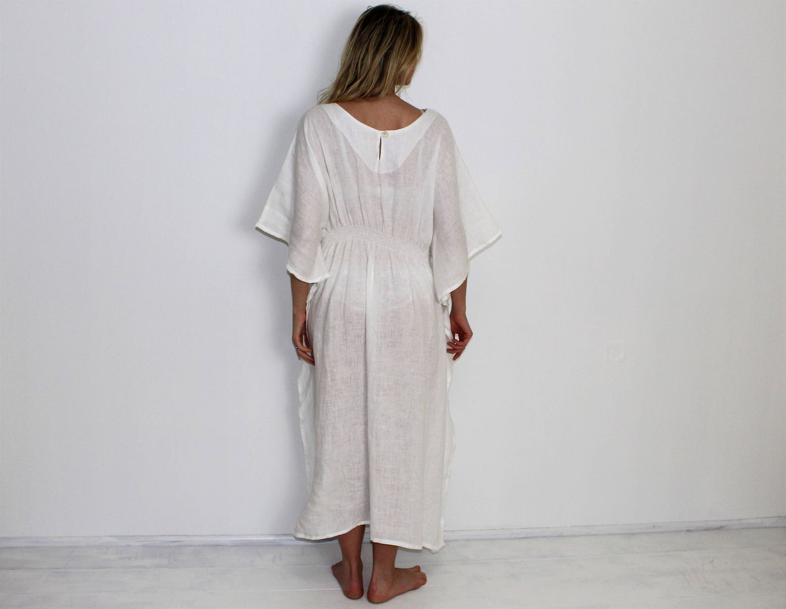 Linen Caftan Womens Linen Smock /linen Leasurewear / Linen Kaftan ...