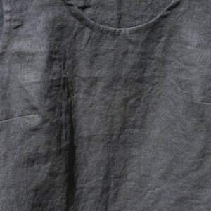 Linen Tank Top / Handmade Linen Tank Top / Charcoal Gray Linen Top ...