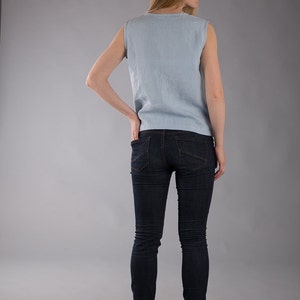 Linen Tank Top / Handmade Linen Tank Top / Washed Linen Top / Pastel ...