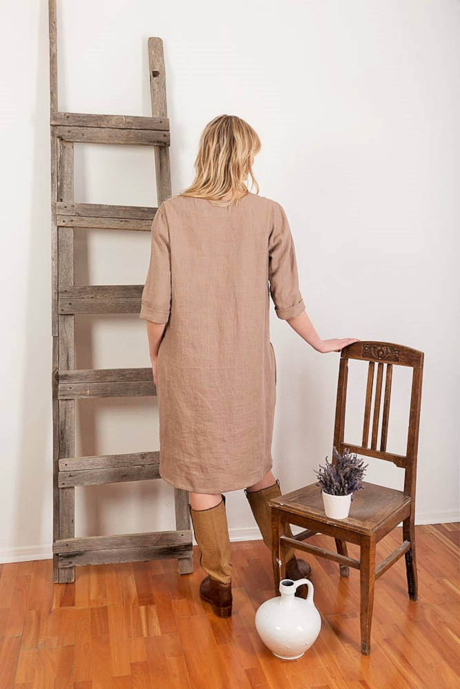Linen Tunic Dress oversized Tunic Plus Size Tunic Womens - Etsy
