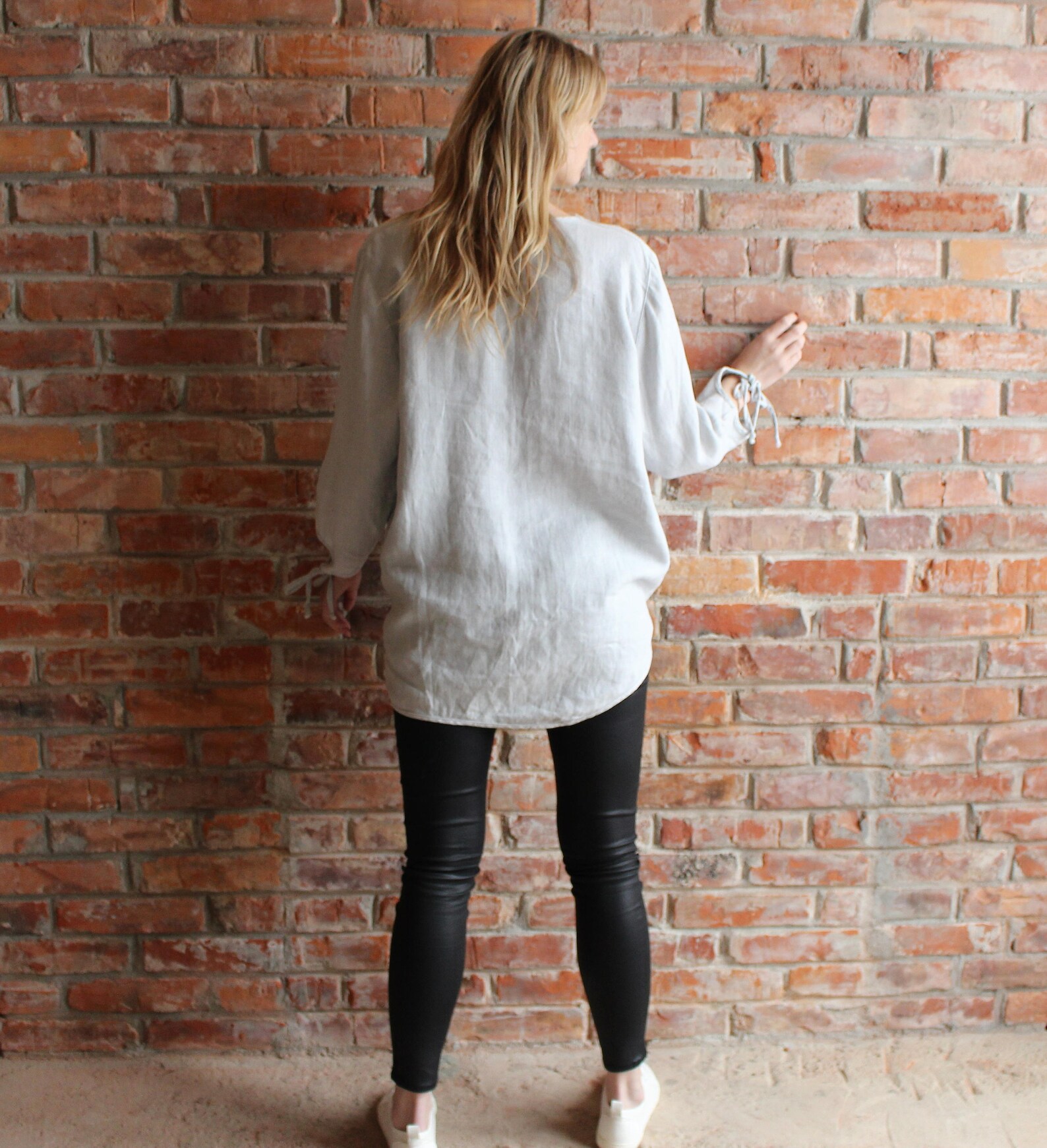 Oversized Tunic, Gray Plus Size Tunic, Tied Linen Tunic Dress, Loose ...