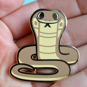 Venomous Snake Enamel Pins - King Cobra, Boomslang, Rattlesnake, Gaboon ...
