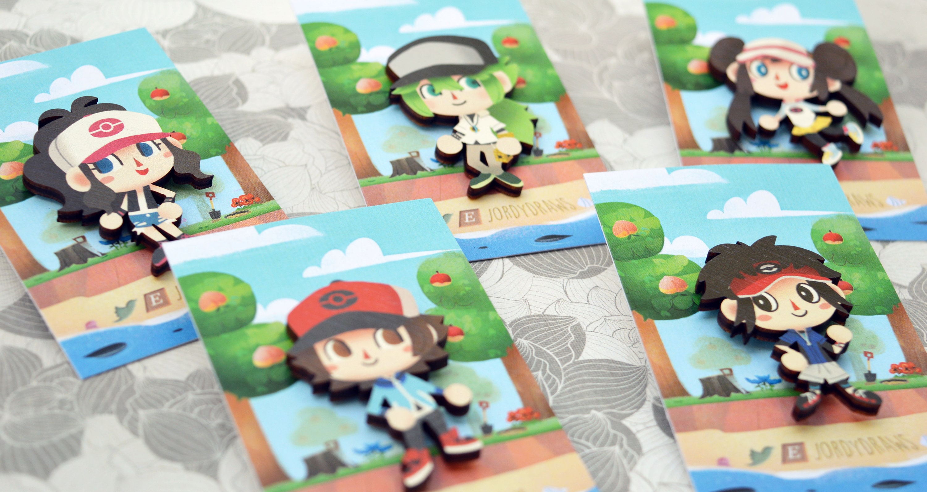 BW / B2W2 X AC Wooden Pins / Stickers / Magnets N Harmonia - Etsy