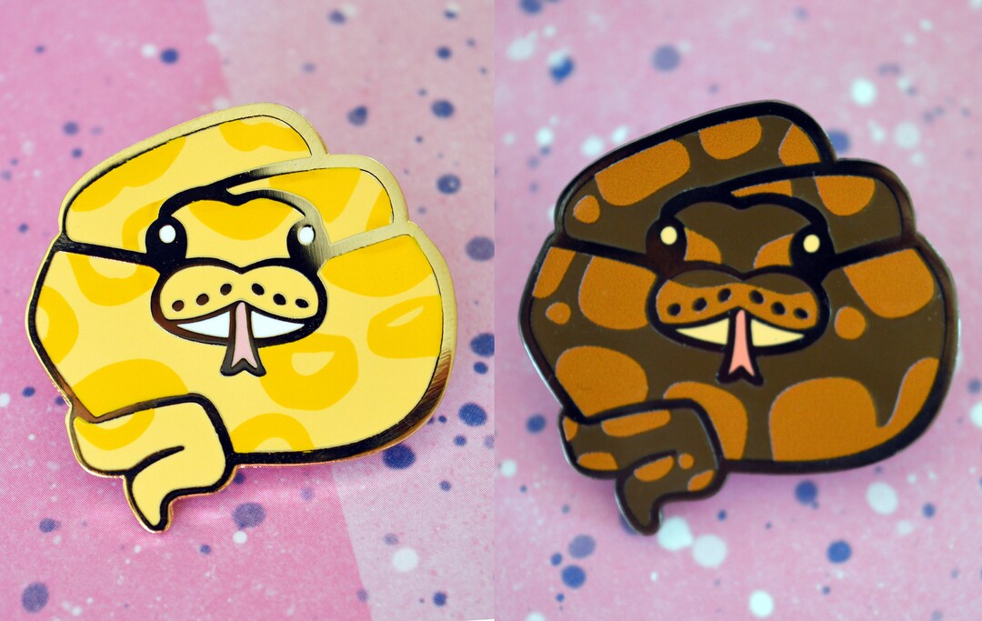 Banana Ball Python and Normal Morph Enamel Pins - Etsy